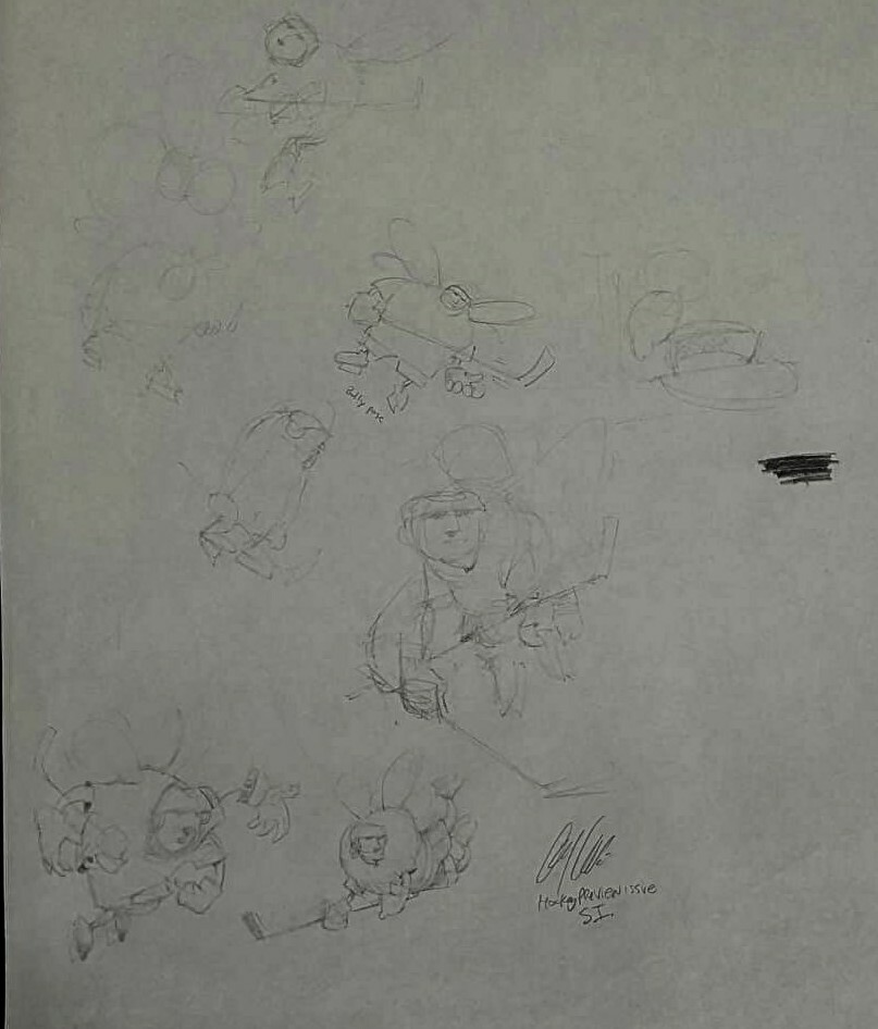 GARY LOCKE Signed Hand Drawn 1990s Magazine Cover Concept Layout Art ...