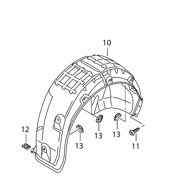 Audi A6 12 - 16 OEM Fender Liner Splash Guard 4G0810171A Rear Left ...