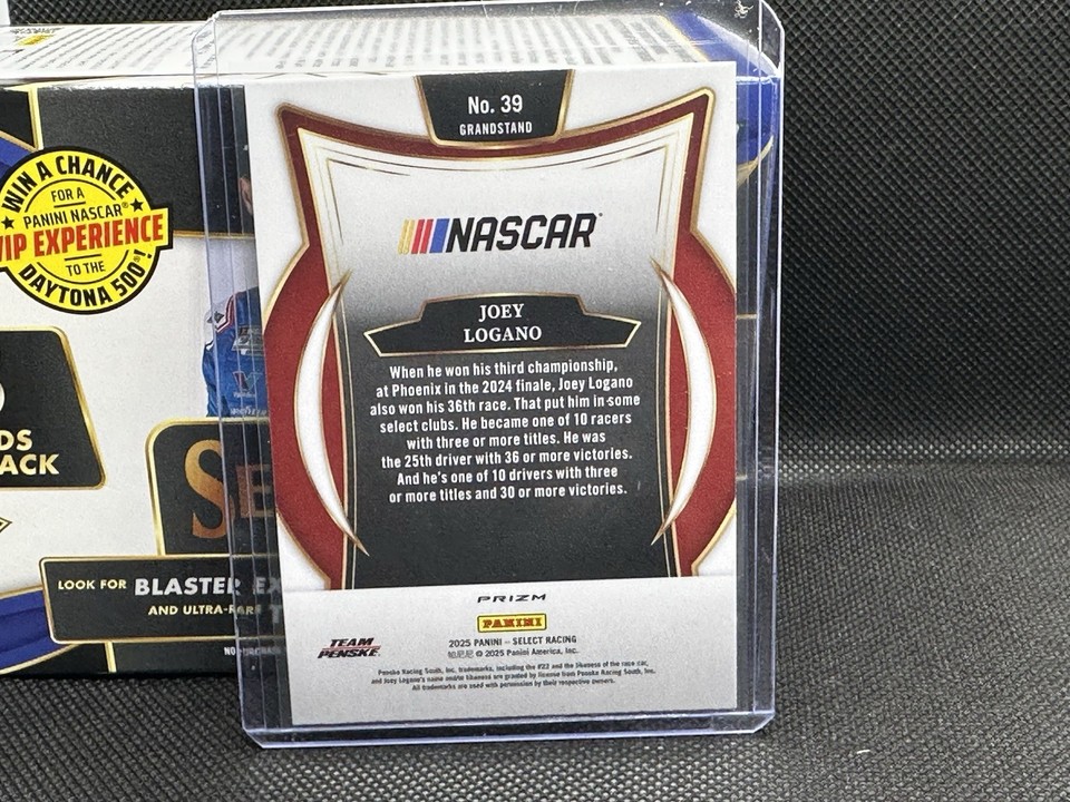 2025 Panini Select NASCAR Joey Logano Orange Shock | eBay