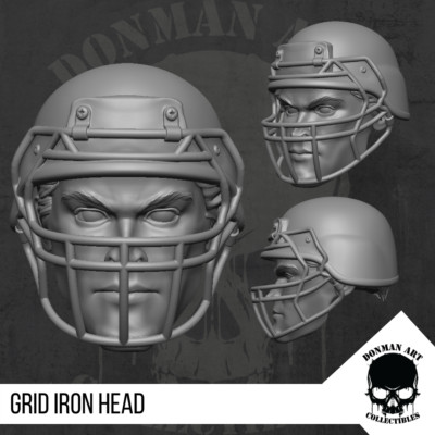 Captain Grid Iron custom head for 4" 6" 7" 12" GI Joe action figures | eBay