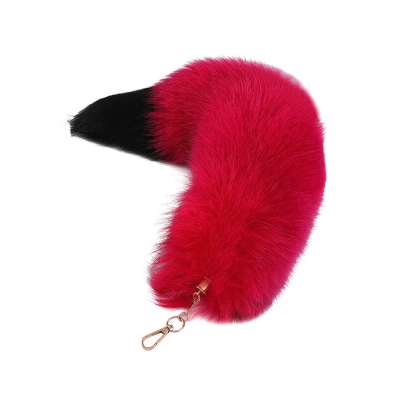 Animal Tail Keychain Faux Furs Tail Pendant Long Tail Pendant Keyring ...