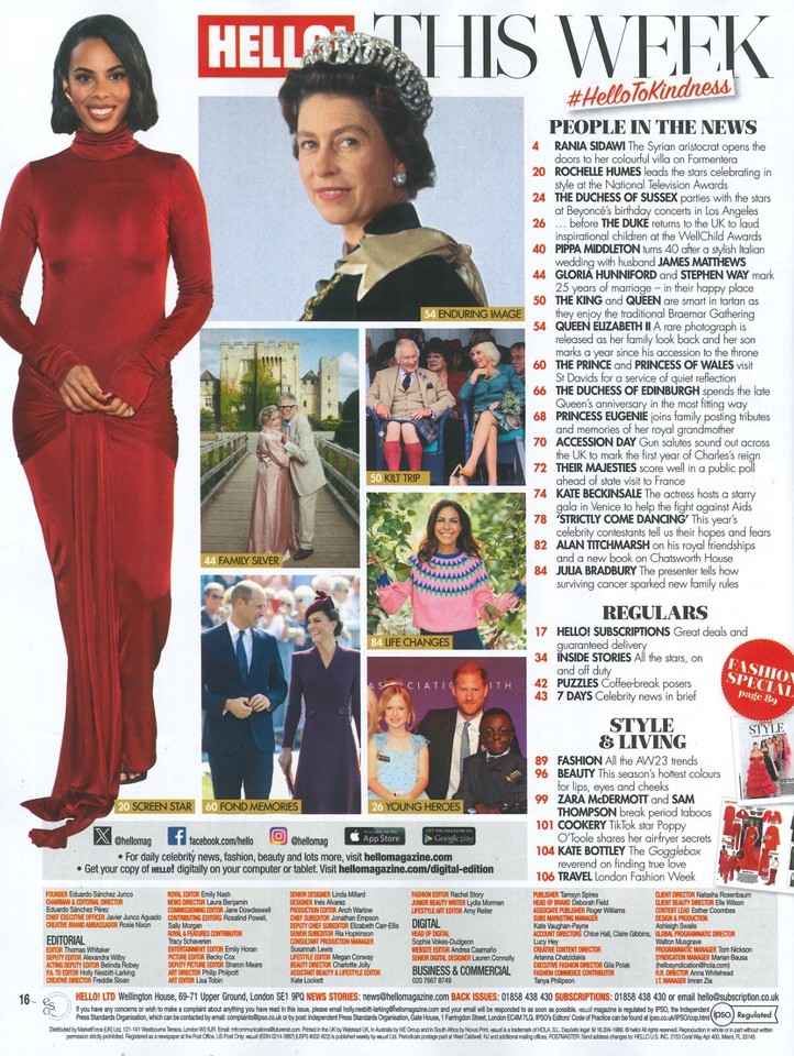 UK HELLO! Magazine: Queen Elizabeth II 1st Anniversary, King Charles ...