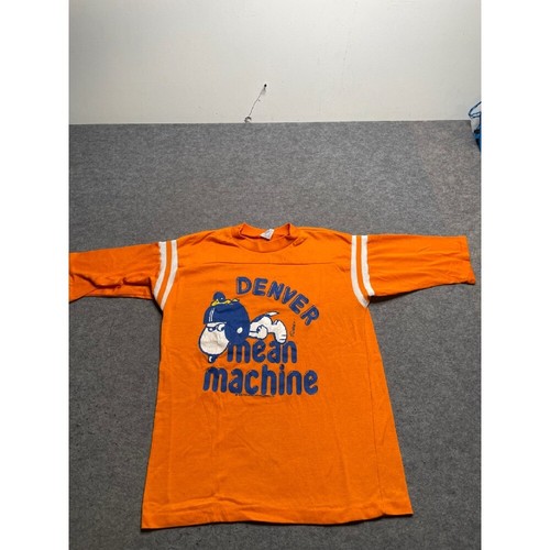 Artex Denver Mean Machine Snoopy Football T-Shirt Orange Striped ...