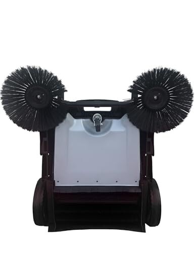 Walk-Behind Outdoor Warehouse Garage Push Floor Sweeper - 10.5 Gallon ...