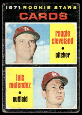 1971 Topps Baseball Card Cards Rookies - Reggie Cleveland/Luis Melendez ...