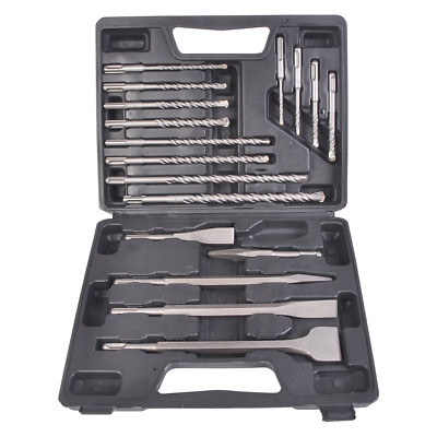 17Pc Drill Bits Chisel SDS PLUS Rotary Hammer BIt Set Fits Bosch And ...