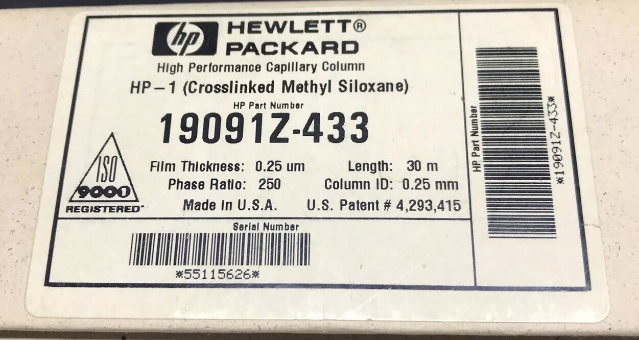 Hewlett Packard HP Agilent HP-1 GC Capillary Column - 19091Z-433 | eBay
