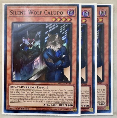 Yugioh! 3x Silent Wolf Calupo MP23-EN184 Super Rare 1st Ed NM | eBay