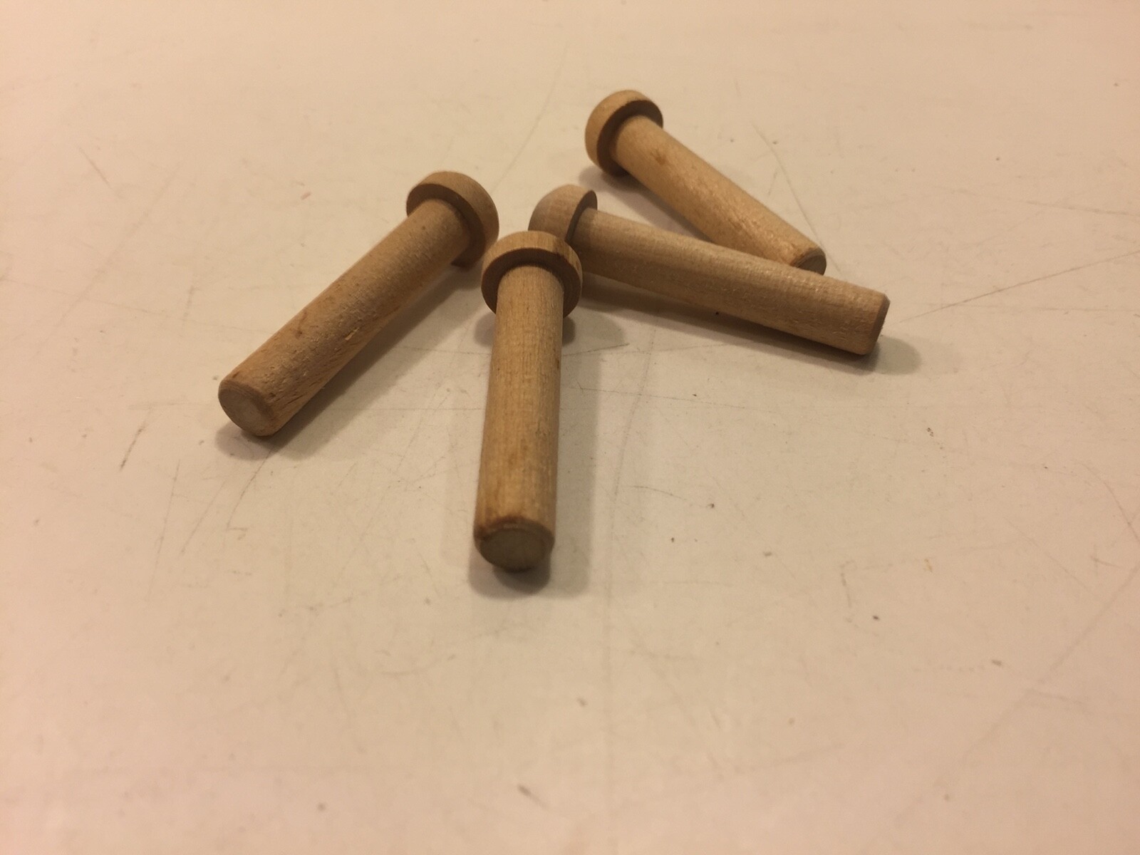 4 pack of 1 1/2" x 1/2" (Head) Wood Axels for Wood Toy Wheels ...
