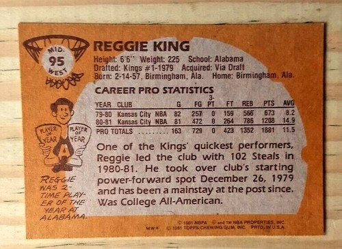 1981-82 Topps - Reggie King #95MW for sale online | eBay