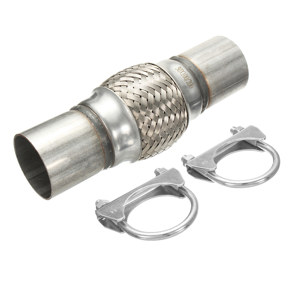 57mm x 250mm Exhaust Clamp-On Flexi Car Truck Joint Repair Tube Pipe ...