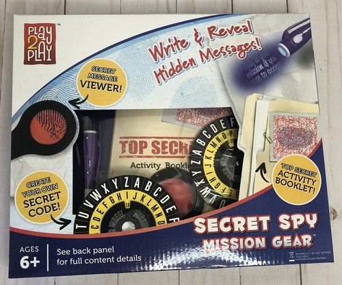 Secret Spy Mission Gear Kid Top Secret Activity Booklet Code Set Kit ...