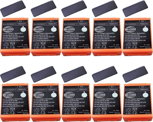10x For HBC Radiomatic BA225030 6V 1500mAh Battery Ni-Mh Rechargeable ...