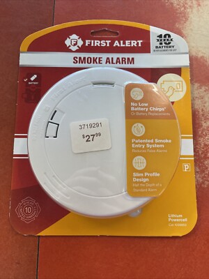First Alert 9120B/ SMI100-AC Smoke Detector & Alarm, AC Powered Battery ...