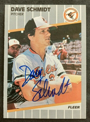 1989 Fleer SIGNED: Dave Schmidt, ORIOLES #618 | eBay