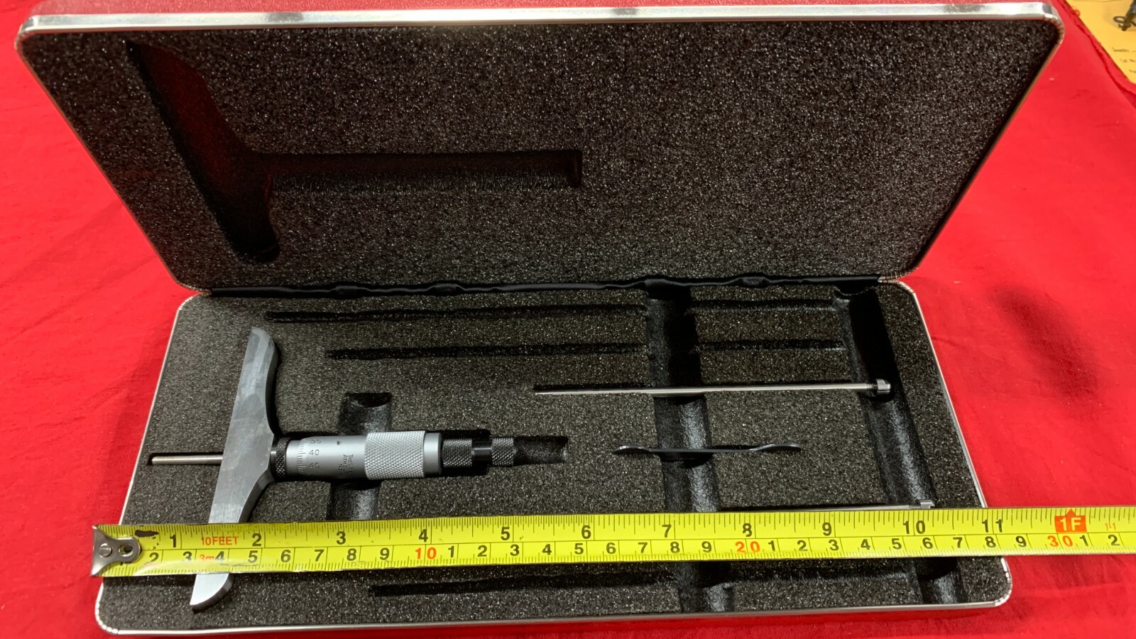 Starrett 445MBZ-75RL Depth Micrometer Gage, Ratchet Thimble, 0-75mm IN ...