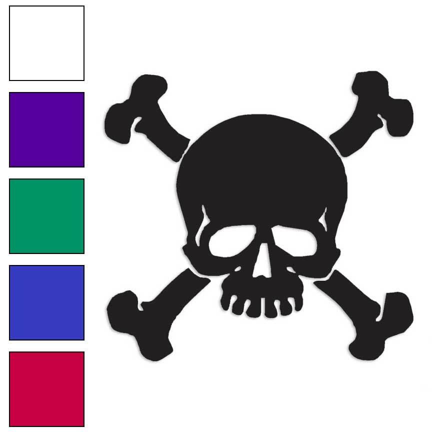 Skull Crossbones Pirate, Vinyl Decal Sticker, Multiple Colors & Sizes ...