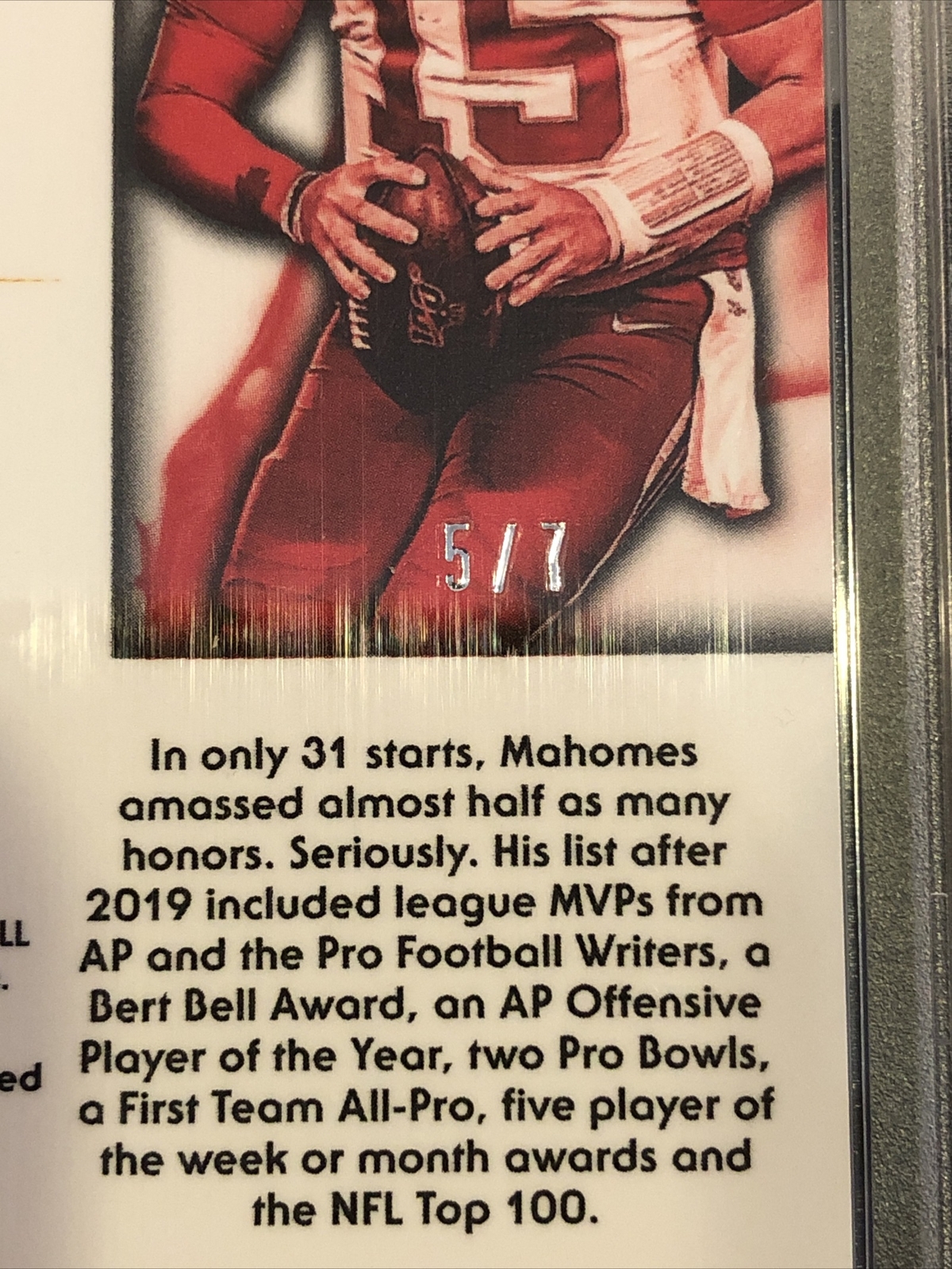 2020 Panini Patrick Mahomes Signature Autograph Numbered /7 PSA 10 Gem ...