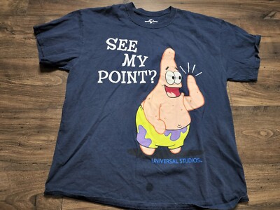 Mens XL Patrick Spongebob SquarePants Universal Studios See My Point ...