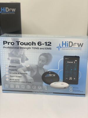 NEW HiDow Pro Touch 6-12 Professional Strength TENS & EMS Wireless ...