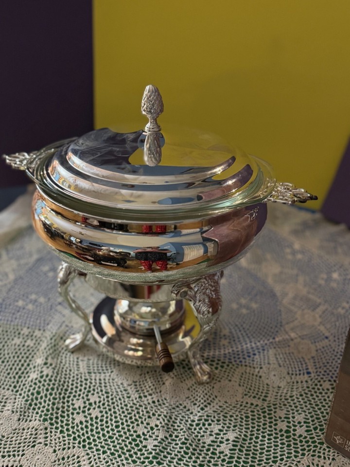 Porringder Handle Casserole w/Sterno Can Holder NO. 99110538 w/pyrex ...