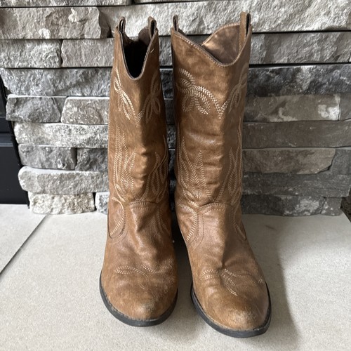 Coconuts By Matisse Gaucho Western Cowboy Boots Women's Size 7.5 Tan | eBay
