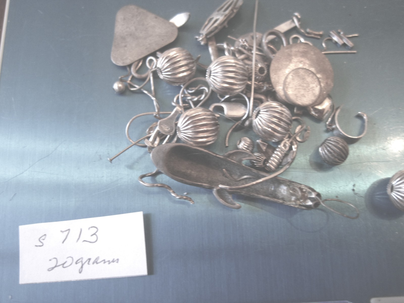 sterling silver scrap lot # S 713- 20 grams- silver is currently $2.68 ...