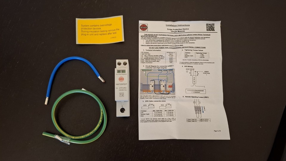 Wylex NMT2SPD3W/1 Type 2 SPD Single Module - Surge Protection Device ...