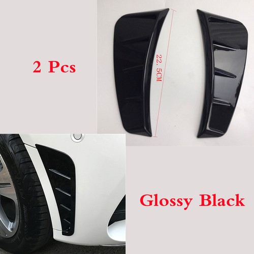 Glossy Black Car Side Fender Wing Emble Bonnet Flares Wheel Eyebrow ...