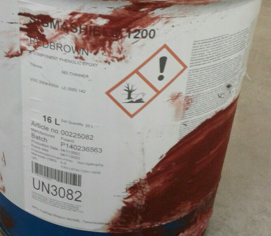 PPG SigmaShield 1200 RedBrown Amine Cured Phenolic Epoxy Base UN3082 16 ...