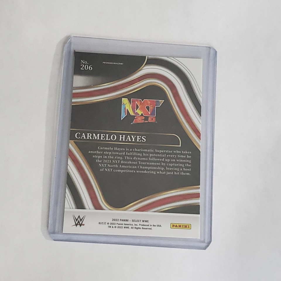 2022 Panini Select WWE Ringside Carmelo Hayes RC #206 AEW NXT | eBay