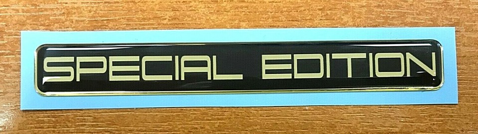 SPECIAL EDITION Sticker/Decal Gold Text on Black - HIGH GLOSS DOMED GEL ...