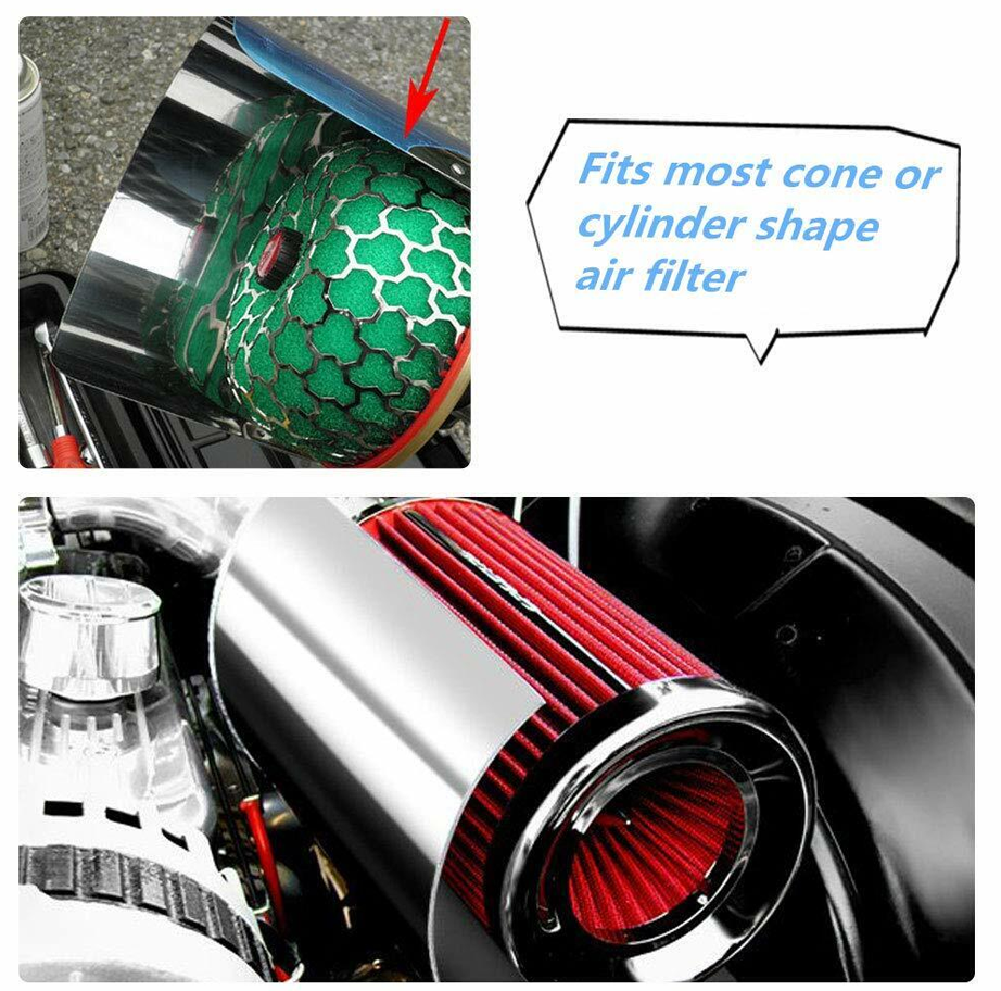 USA Universal Car Cone Sport Cold Air Intake Filter Heat Shield Cover 2 ...
