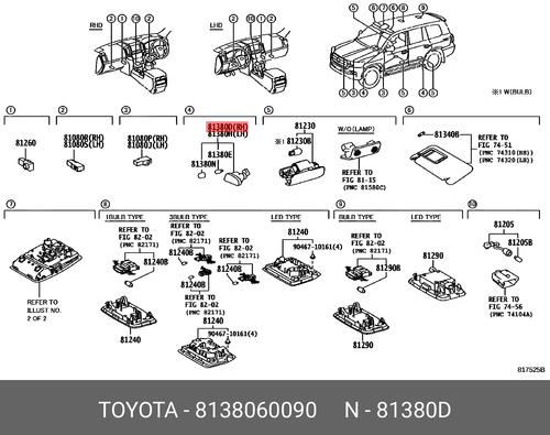 Genuine OE lamp assy, step, 8138060090 for TOYOTA 81380-60090 | eBay.de