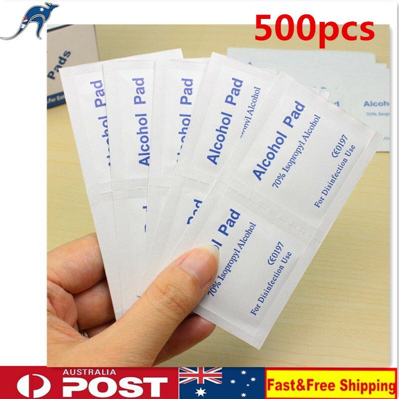500X Alcohol Pad Wipes Medi Antiseptic Swabs 75% Isopropyl Nail Skin ...
