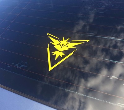 Pokemon Yellow Team Instinct Decal Sticker Bumper Wall Laptop gaming Go ...
