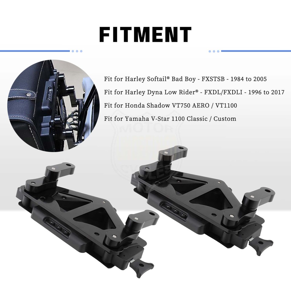 Universal Quick Release Saddlebag Pannier Mounting Kit Lockable Mount ...