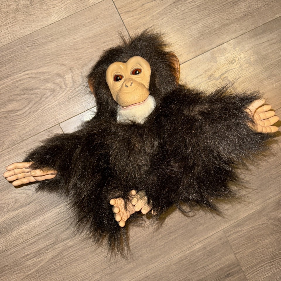 2008 FurReal Friends 11” Cuddle Chimp Monkey Interactive Talking ...