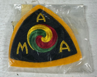 VINTAGE OLD AMA AMERICAN MOTORCYCLIST ASSOC JACKET PATCH ON FELT EMBLEM ...