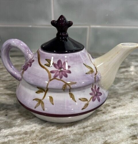 Tracy Porter Tea Pot Hand Painted Purple | eBay