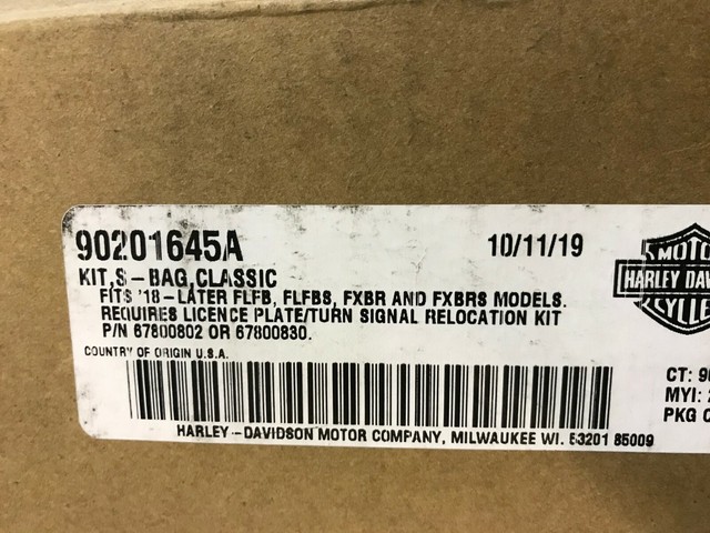 2018-2020 OEM Harley-Davidson FLFB Softail Fatboy Leather Saddlebags ...