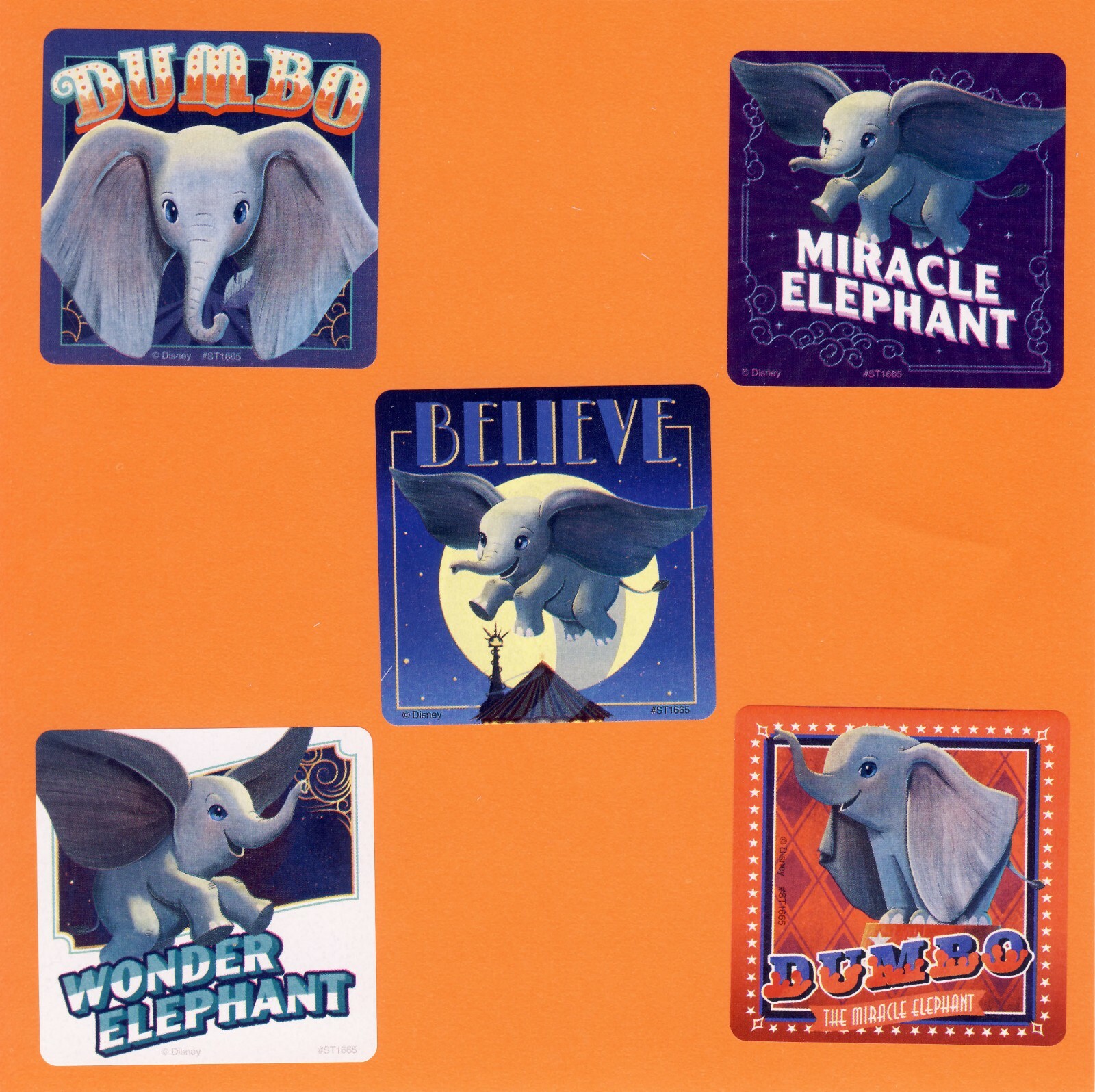 15 Dumbo - Large Stickers - Party Favors - Rewards - Elephant | eBay