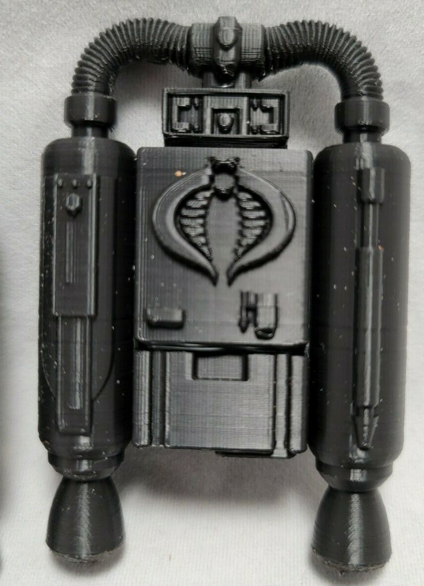 GI Joe Classified Custom 3D printed JUMP Cobra Jet Pack 1:12 Scale Set ...