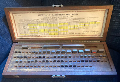 Brown Sharpe Super A Jo Blocks Gage Block Partial Set Inspection Sine ...