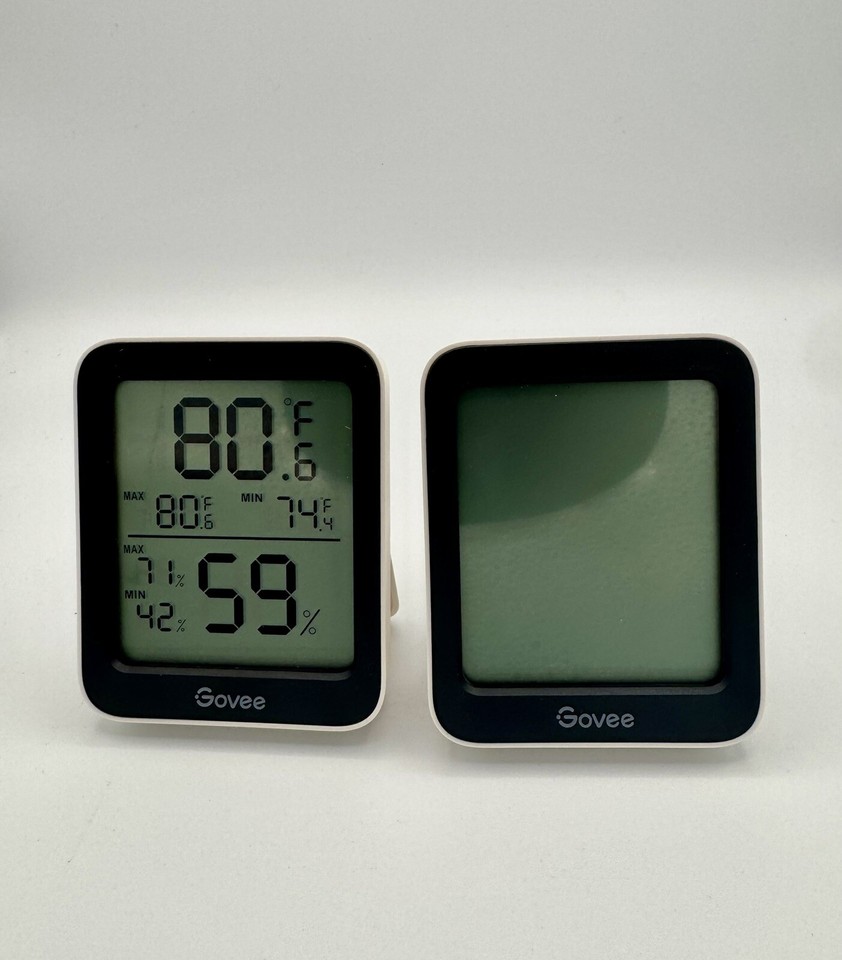 2-Pack GOVEE Smart Thermo-Hygrometer LED Display Bluetooth Compatible ...