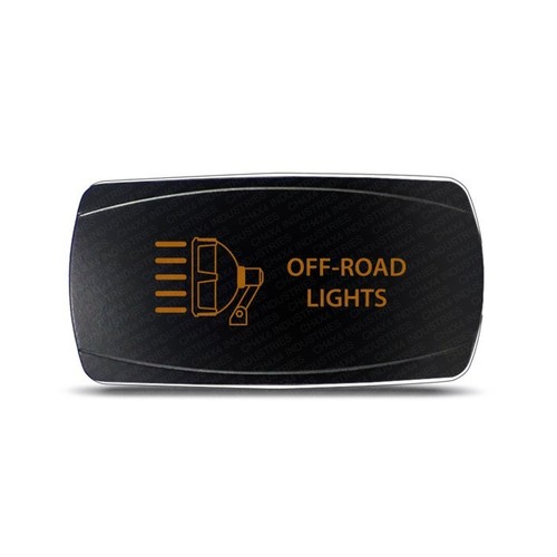 Rocker Switch Off-Road Lights Symbol - Horizontal - Amber LED | eBay