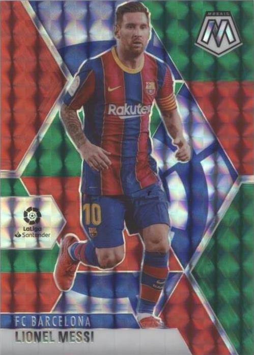 2020-21 Panini Mosaic La Liga - Lionel Messi #57 Choice Red & Green ...