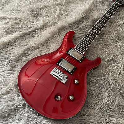 Red PRS Electric Guitar HH Pickups Mahogany Body Tremolo Bridge Chrome ...