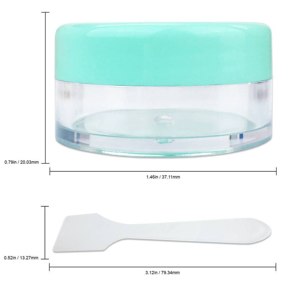 12PCS 10G/10ML Makeup Cream Cosmetic Green Sample Jar Containers with ...