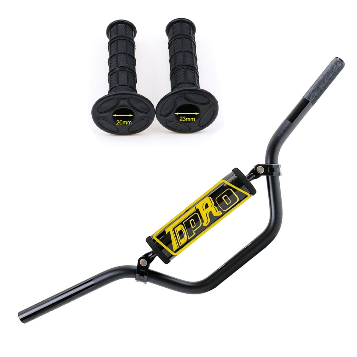 Universal 7/8" 22mm Handle Bar w/ Bar Pad + Hand Grips For CRF50 70 ...